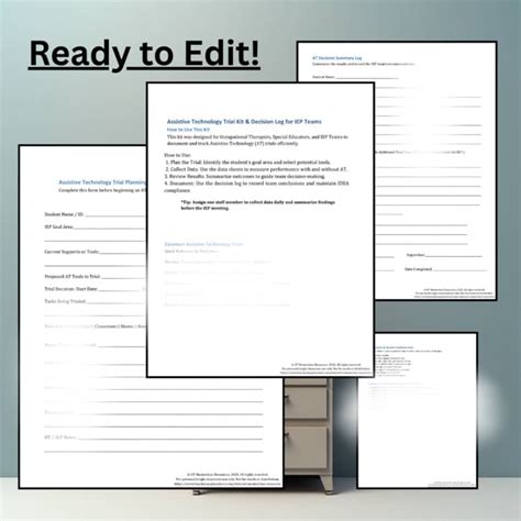 Assistive Technology Trial Kit And Decision Logs Iep Teams Ot