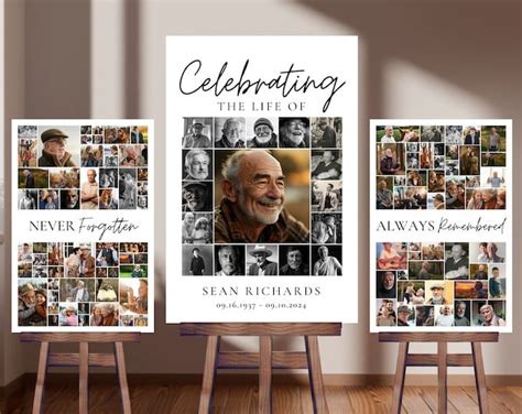 Celebration Of Life Memory Board Photo Poster Board Celebration Of