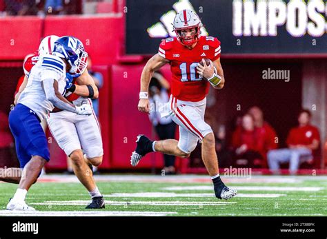 Lincoln Ne Us 21st Oct 2023 Nebraska Cornhuskers Quarterback