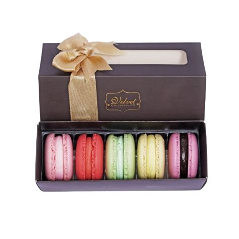 Macaron Box Of Five Velvet Fine Chocolates