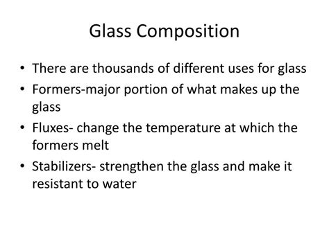 Glass Composition Analysis At James Barry Blog