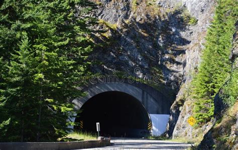 Tunnel And Road In Olympic National Park On The Olympic Peninsula