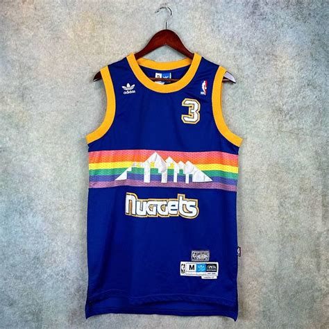 Adidas × Nba × Vintage Allen Iverson Denver Nuggets Throwback Jersey M
