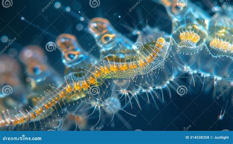 An Extreme Closeup Of A Euglenoids Flagellum Highlighting Its Intricate