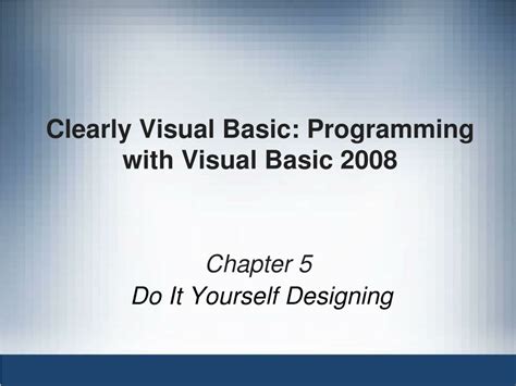 Ppt Visual Basic Programming User Interface Design Powerpoint