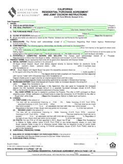 California Residential Purchase Agreement And … Addendum C A R Form