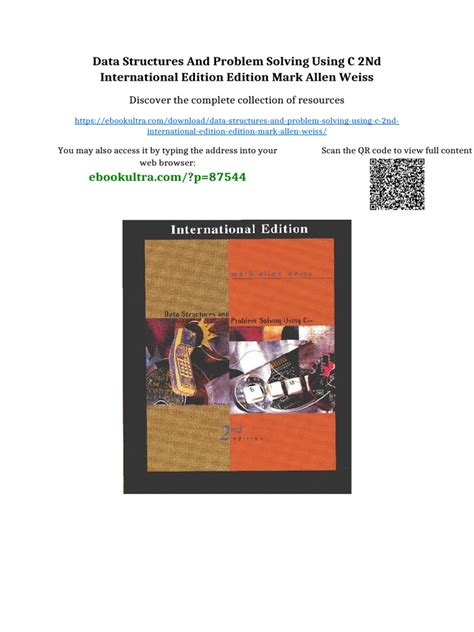 Data Structures And Problem Solving Using C 2nd International Edition