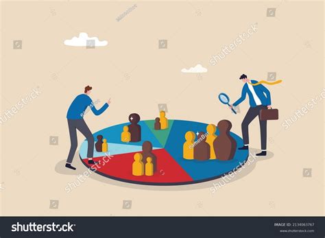 Customer Segment Analysis Marketing Advertising Target Stock Vector Royalty Free 2134063767