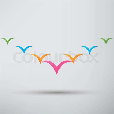 Flock Of Birds Stock Vector Colourbox