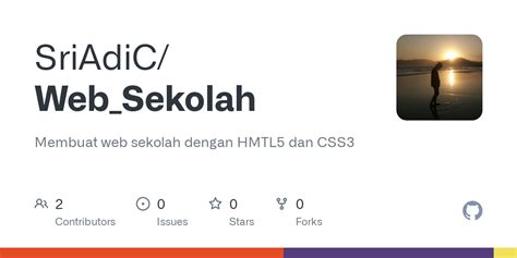 Github Sriadicwebsekolah Membuat Web Sekolah Dengan Hmtl5 Dan Css3