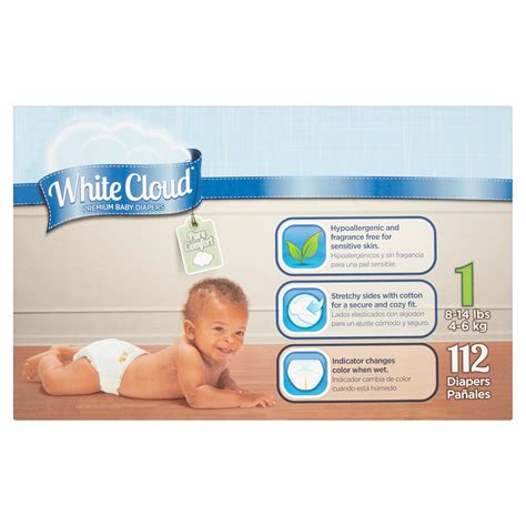 White Cloud Diapers Size 1 112 Ct