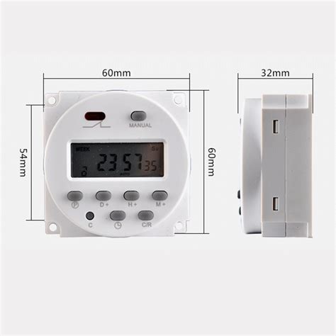 Qswba Sinotimer Tm618h 2 220v Ac Digital Time Switch Output Voltage 220v 7 Day Weekly