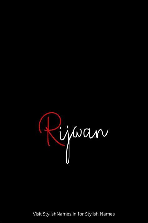 Rijwan Stylish Names And Nicknames