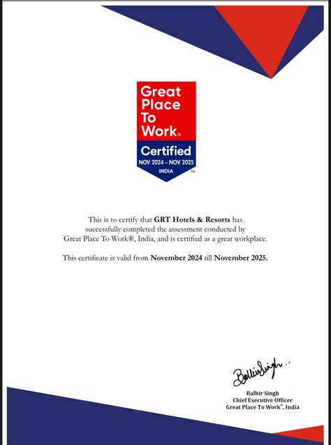 Adithya Ram On Linkedin Greatplacetowork Grthotels Workculture Proudmoment…