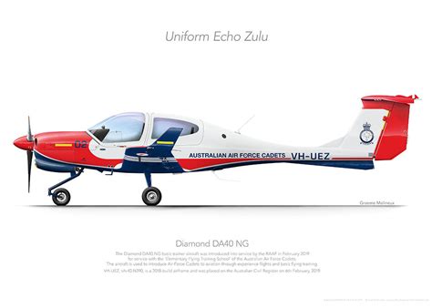 Diamond Da40 Ng Vh Uez Australian Air Force Cadets By Lieutenantaussie On Deviantart