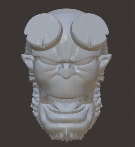 👾 Hellboy Head・free Stl File For 3d Printing・cults