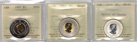 2 Iccs Specimen Lot Of 3 Pcs Professional Coin Certification System 127