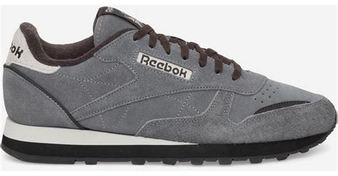 Reebok Classic Leather Premium Sneakers Suede In Gray For Men Lyst