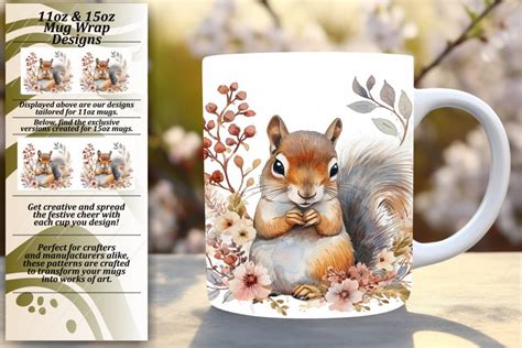 Cute Watercolor Squirrel Mug Spring Delight 3337540