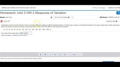 Using Statcrunch To Find Standard Deviation And Variance Hw Youtube