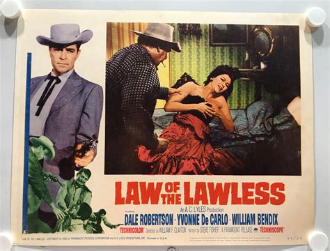 Original Lobby Cards Law Of The Lawless 1964 Set Of 8 Dale