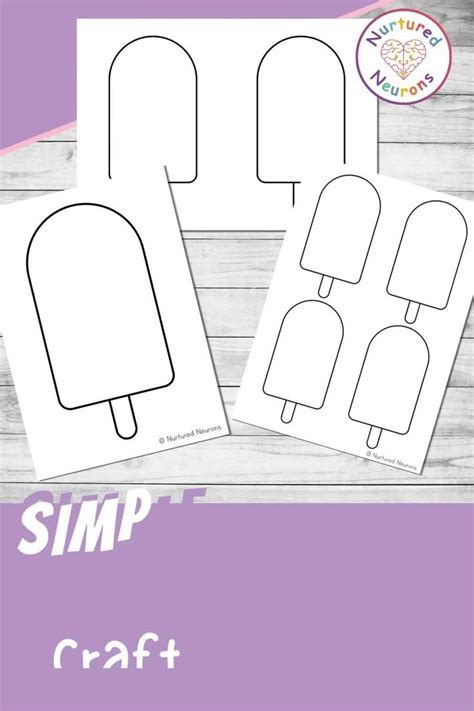 Printable Popsicle Templates 3 Different Sizes Nurtured Neurons