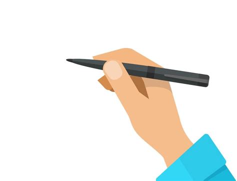 Hand Holding Pen Vector Art Icons And Graphics For Free Download
