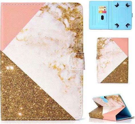 Capa Universal Para Tablet De 10 Polegadas Couro Pu Suporte Multiângulo E 3 Compartimentos