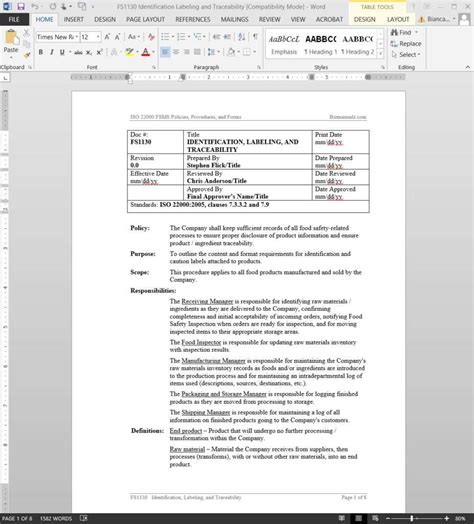 Material Traceability Report Template 46 Koleksi Gambar