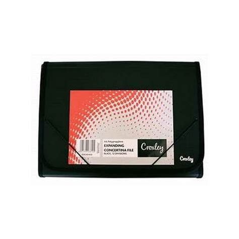 File A4 Croxley Expanding File Black Simply Sharp Stationery