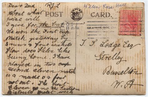 Helen Lodge Postcard July 1908 Archiveswiki