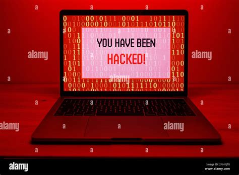 Hacker Attack On Computer Warning Text On Pc You Have Been Hacked