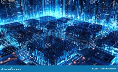 Abstract Technology Background With Code Blue Stock Illustration Illustration Of Pattern