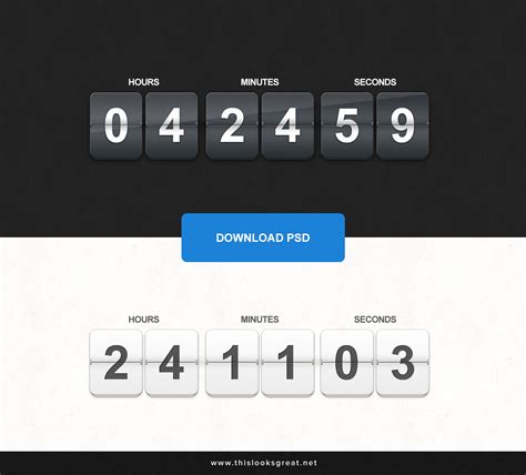 Free 15 Countdown Flip Clocks In Psd