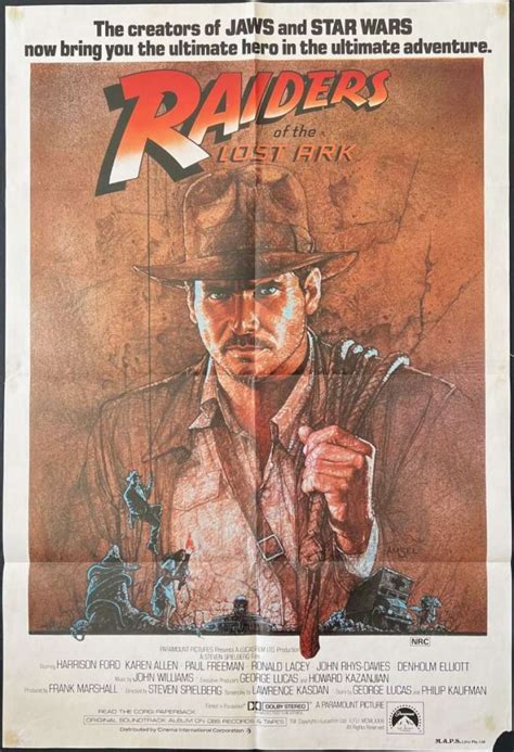 All About Movies Raiders Of The Lost Ark Poster Original One Sheet