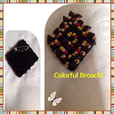 Beaded Broach ️free With Purchase ️ Beaded Broach Red And Blue