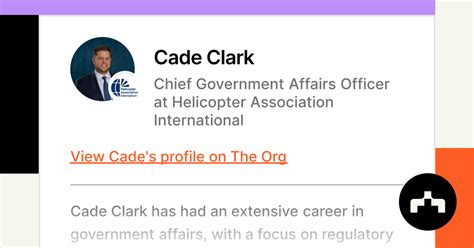 Cade Clark Chief Government Affairs Officer At Helicopter Association International The Org