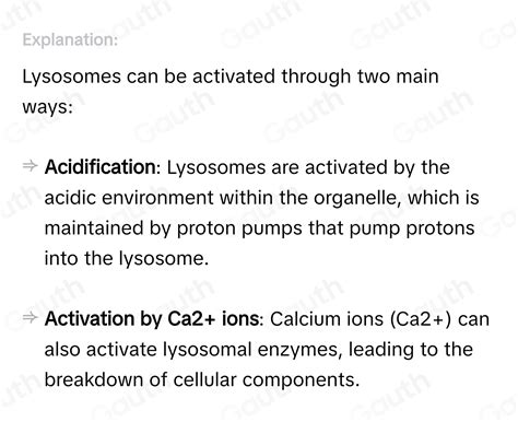Solved Identify Two Ways That Lysosomes Can Be Activated Algebra