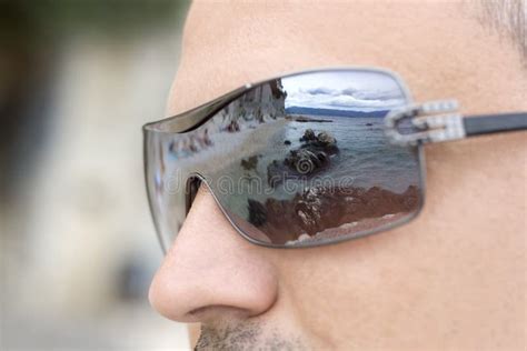A Reflection In The Sunglasses Stock Image Image Of Metallic Portrait 5979579