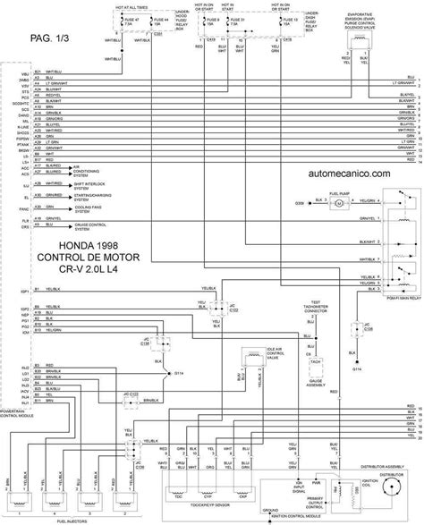 Honda 1998 Diagramas Esquemas Graphics Vehiculos Motores