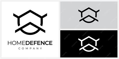 Premium Vector Safe Home Defence Shield Roof Logo Design Icon Symbol
