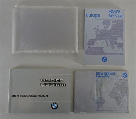 Bordmappe Mit Betriebsanleitung 6er Bmw E24 630 Cs 633 Csi Stand 11
