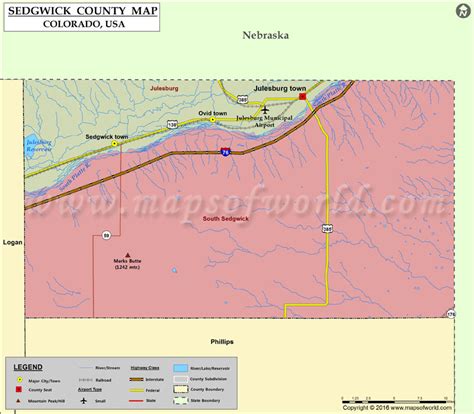 Sedgwick County Map Colorado Map Of Sedgwick County Co