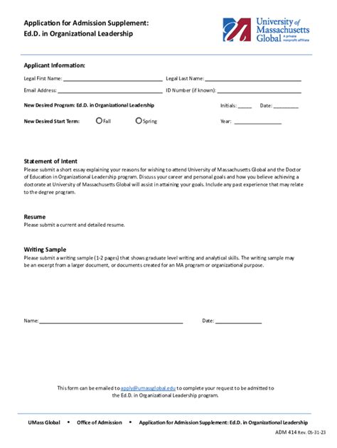 Fillable Online Edd Application Information School Of Education Fax