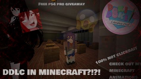 Yes I Remade The Entire Ddlc Classroom And Got A Yuri Skin In Minecraft Just For This Dumb