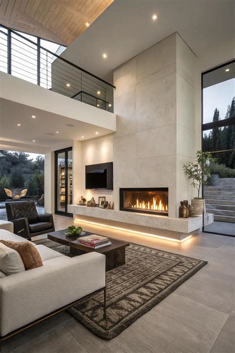 25 Stylish Modern Plaster Fireplace Ideas