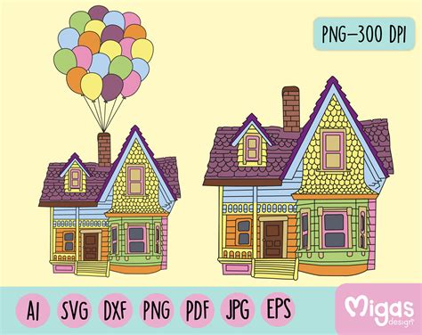 Casa Up Globos Svg Una Aventura De Altura Prediseñada Etsy España