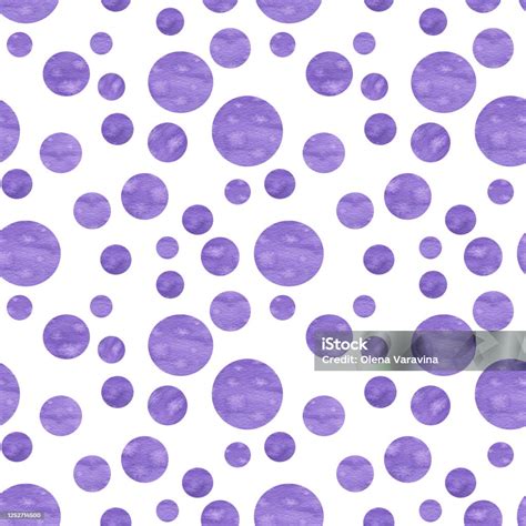 수채화 바이올렛 원의 추상적 패턴을 반복 직물을 만들기위한 흰색 배경에 간단한 원활한 장식 선물 종이 추상적 인 형상 이미지 0명에 대한 스톡 벡터 아트 및 기타 이미지