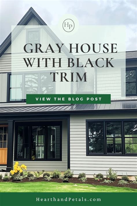 20 Gray House With Black Trim Elegant And Modern Design Gray House