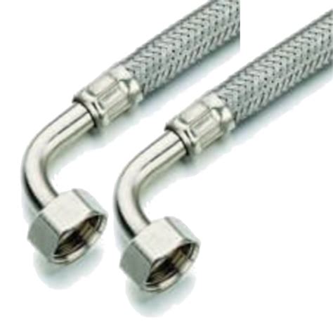28mm Insulated Flexible Hose Pair 1 W Elbows 750mm